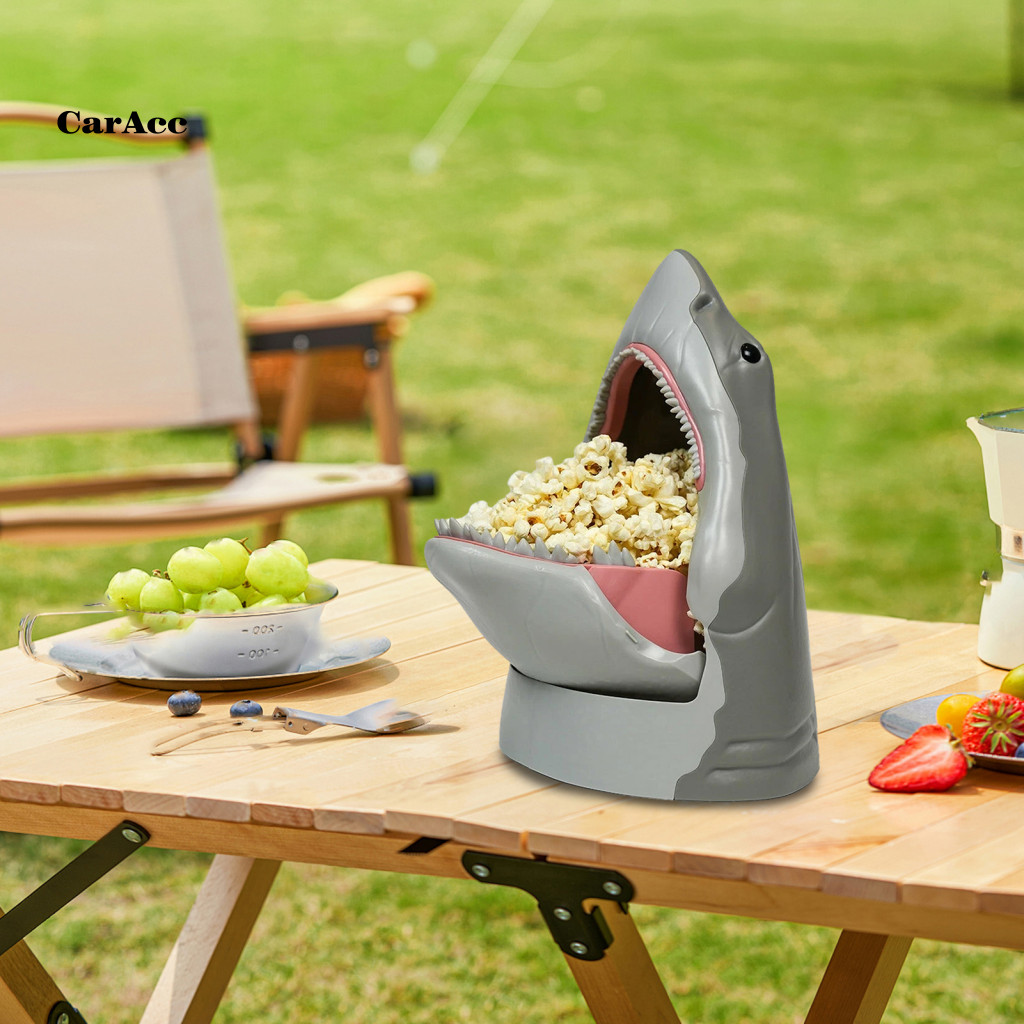 Compact Storage Popcorn Bucket Movie Night Popcorn Bowl Shark Head ...