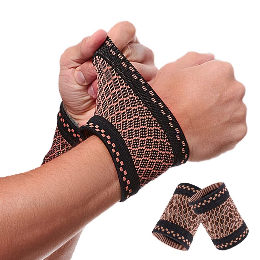 1Pair Copper Wrist Guard Professional Sports Fitness Wrist Brace ...