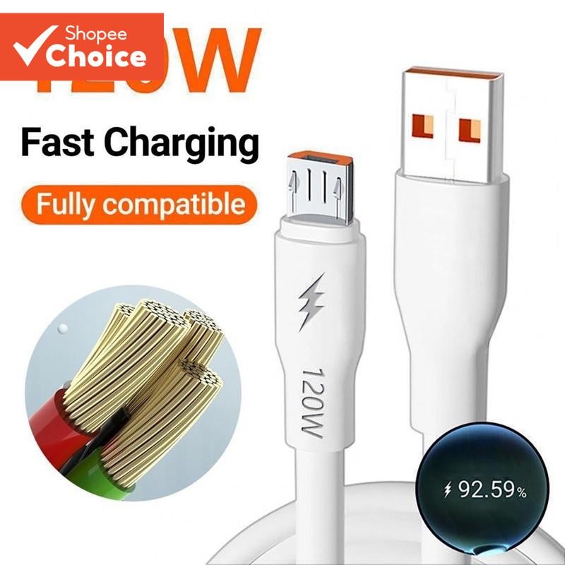 120W Super Fast Charging Cable Extra Thick Cable Micro USB Charger ...