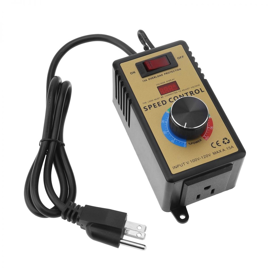 AC Motor Stepless Speed Controller 100-120V/220-240V 15A/10A 4000W Fan ...
