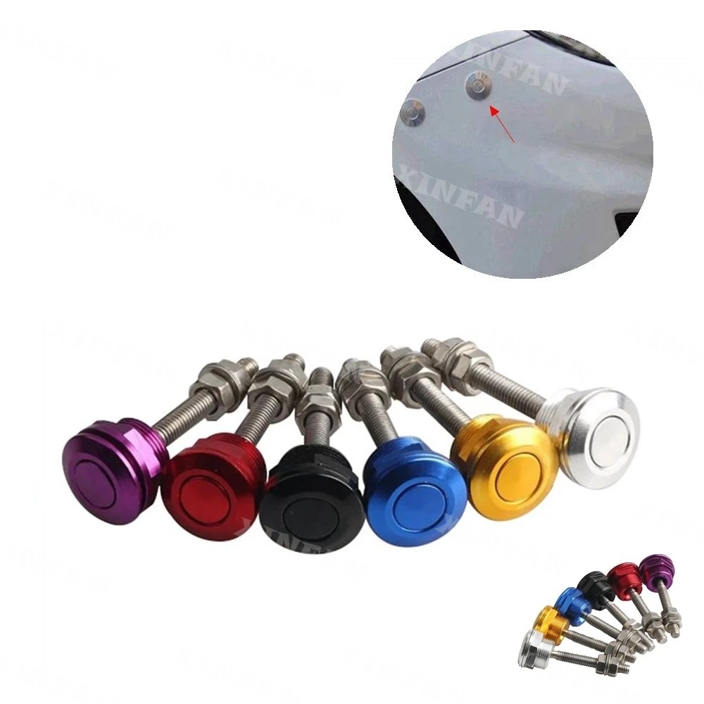 Universal 1Pcs 22mm Push Button Bonnet Hood Pin Lock Clip Kit Car Quick ...