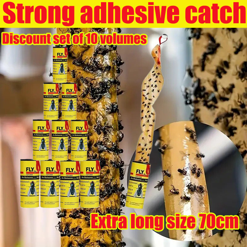 GREENLIVE Sticky Fly Ribbons Easy to carry and not easy to get your ...