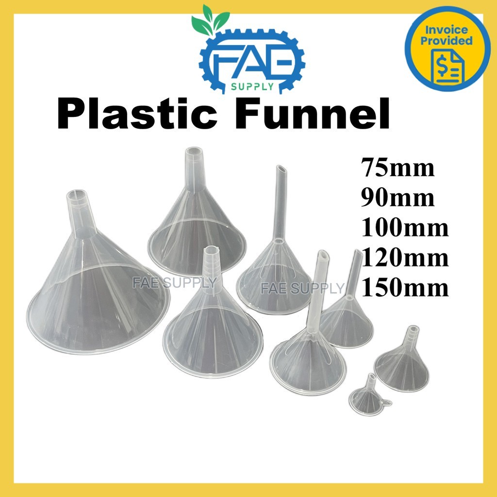 Plastic Funnel 75 90 100 120 150mm Filter Funnel For Lab Use Perfume ...