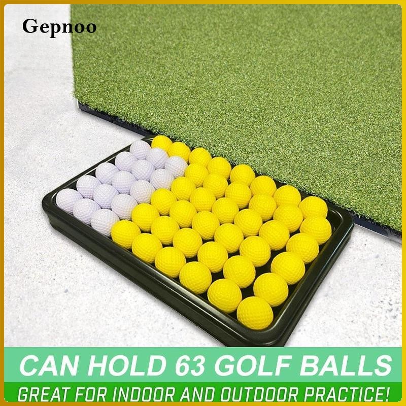 Gepnoo Golf Ball Tray Heavy Duty Black Holder Box for Beginner Golf ...