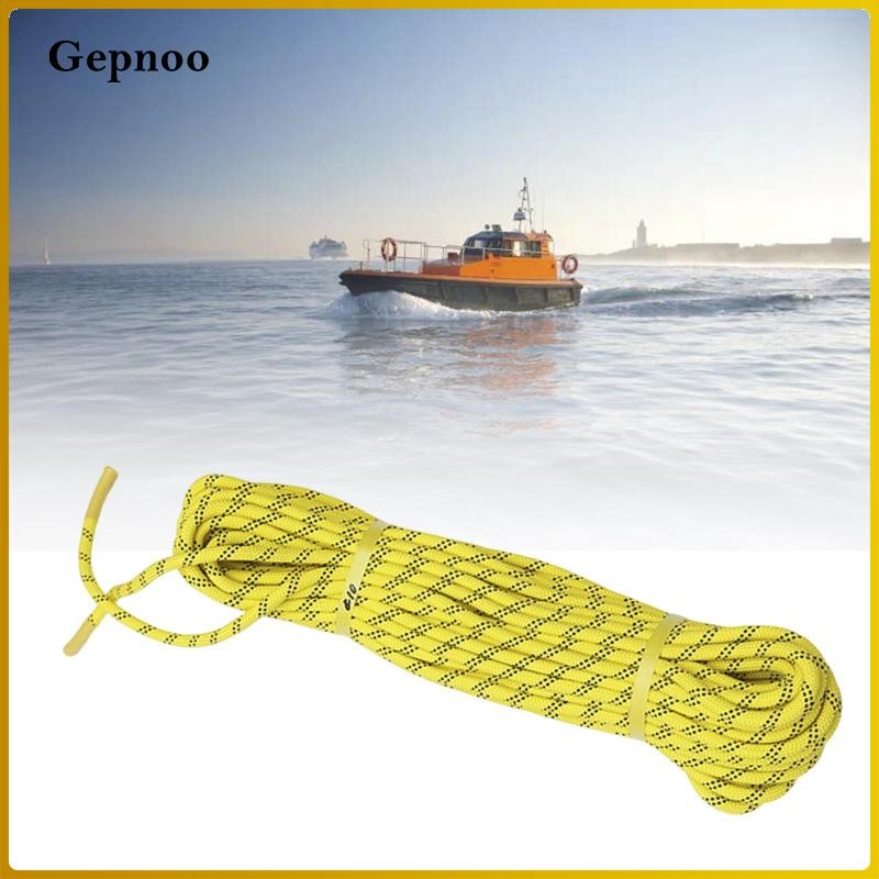 Gepnoo 8mm x 30M Floating Rope Professional Buoyant Line Throwing Rope ...