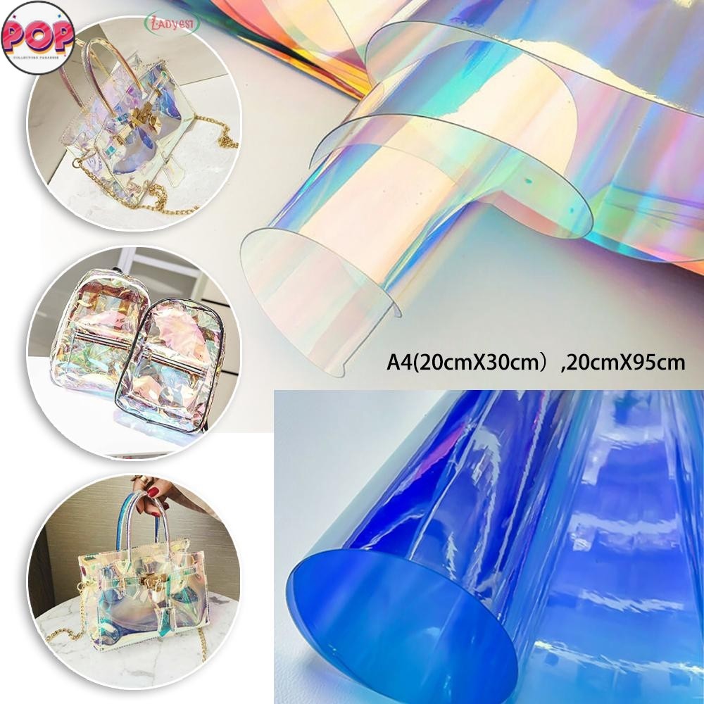POP Clear Transparent PVC Holographic Magic DIY Crafts Multicolor ...