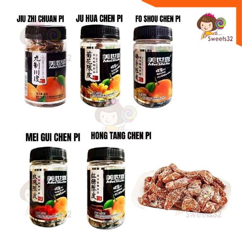 [1 BOTTLE] 65g/80g MeiShiJia (Jiu Zhi Chuan Pi / Hong tang / Fo Shou ...