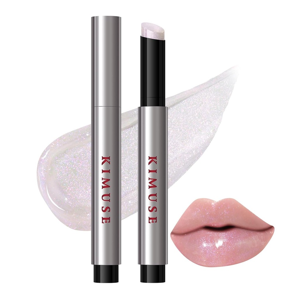 KIMUSE Lip Plumper, Hydrating Korean Lip Gloss, Click Tinted Lip Balm ...