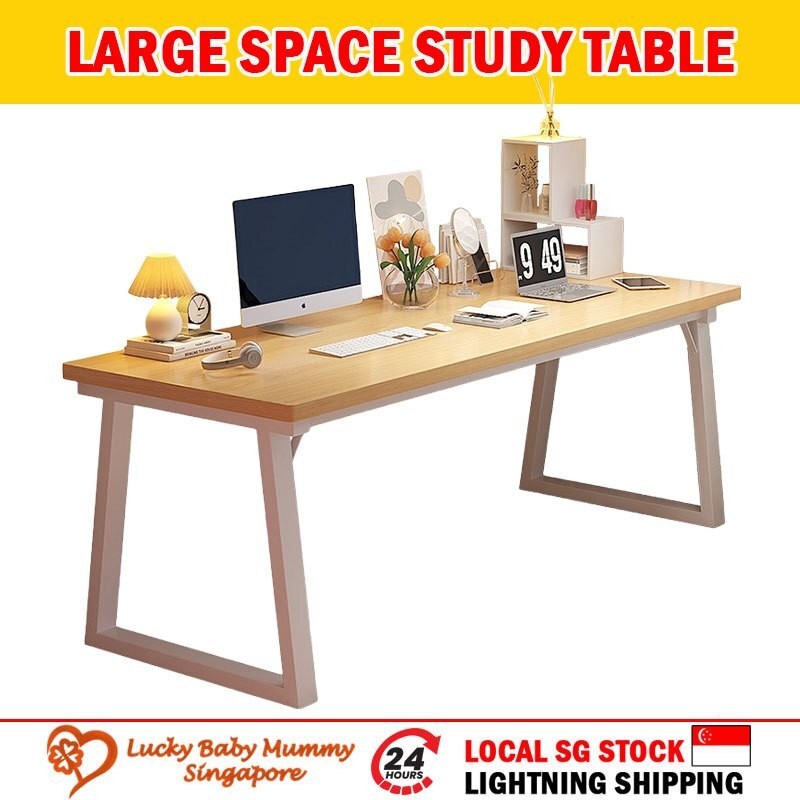 A661 Minimalist Dual Study Table, Simple Modern Bedroom Study Desk ...