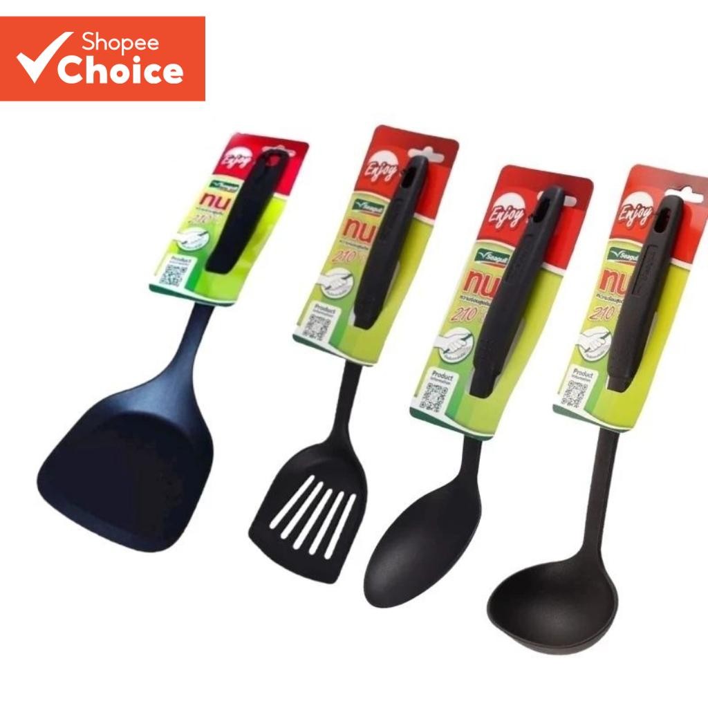 Nylon Kitchen Utensils Spoon Ladle Strainer Pasta Fork HD Clear Full ...