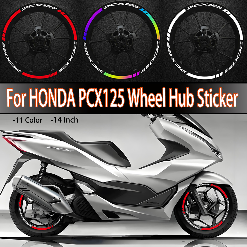 Honda Motorcycle '14 inch' mag Rim Hub Reflective Sticker Wheel Hub ...