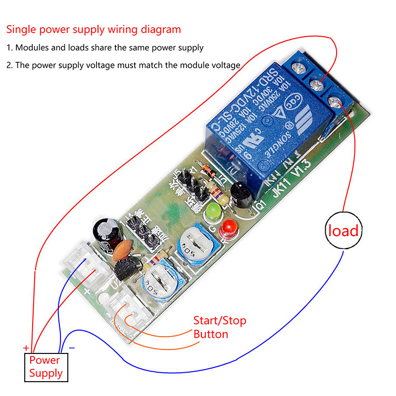 [OriginalGrass] JK11 Adjustable Cycle Timer Delay Relay Switch Relay DC 5/12/24V 0 -100s/0-15/30 ...