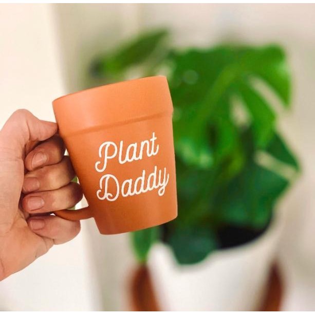 Plant Daddy Terracotta Coffee Tea Mug, Succulent Planter, Gifts for Him ...