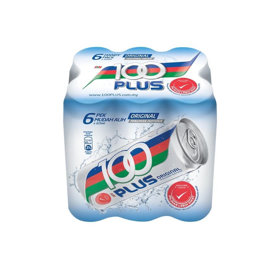 100PLUS Original Carbonated Isotonic Electrolyte Drink 6x325ml | Shopee ...