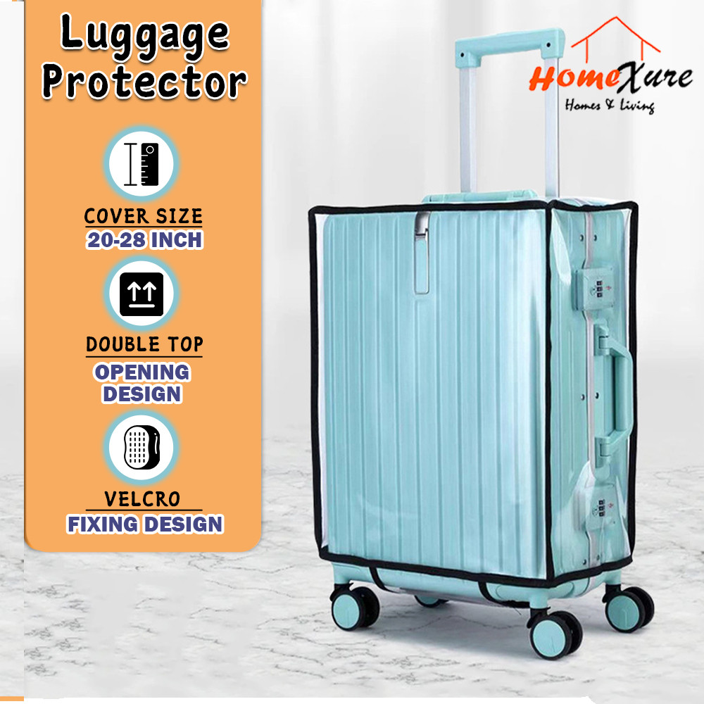 HomeXure - LUGGAGE PROTECTOR Transparent Luggage Cover Protector ("20 ...