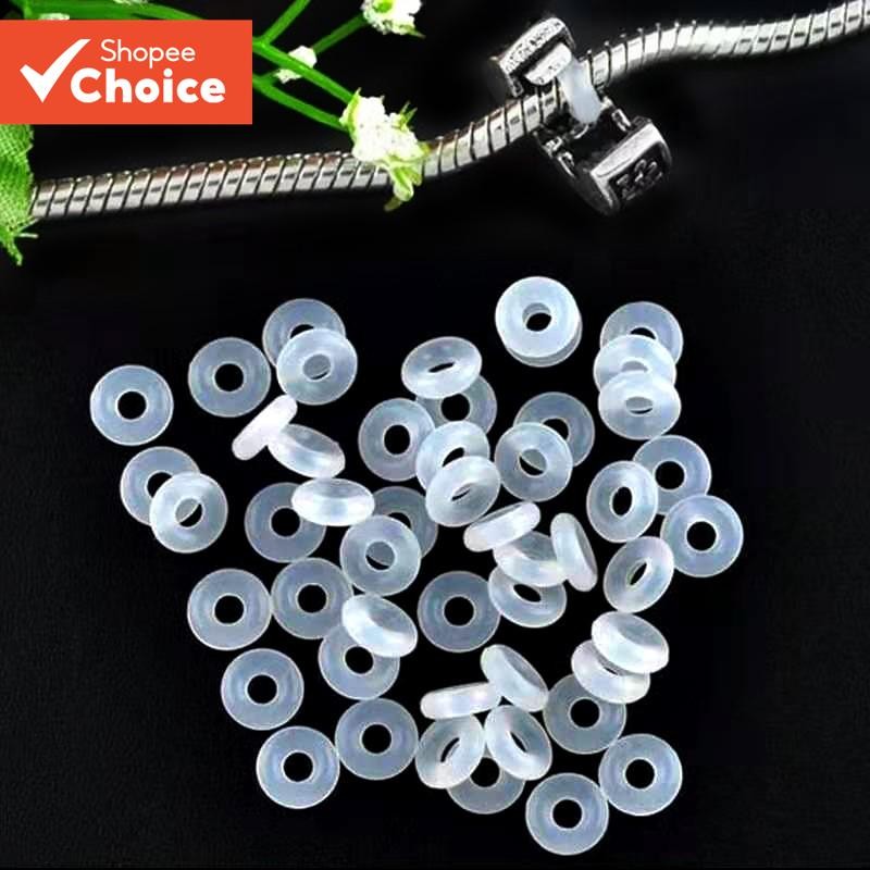 50/100pcs Rubber Stoppers for Pandora Charm Bracelets Silicone Stoppers ...