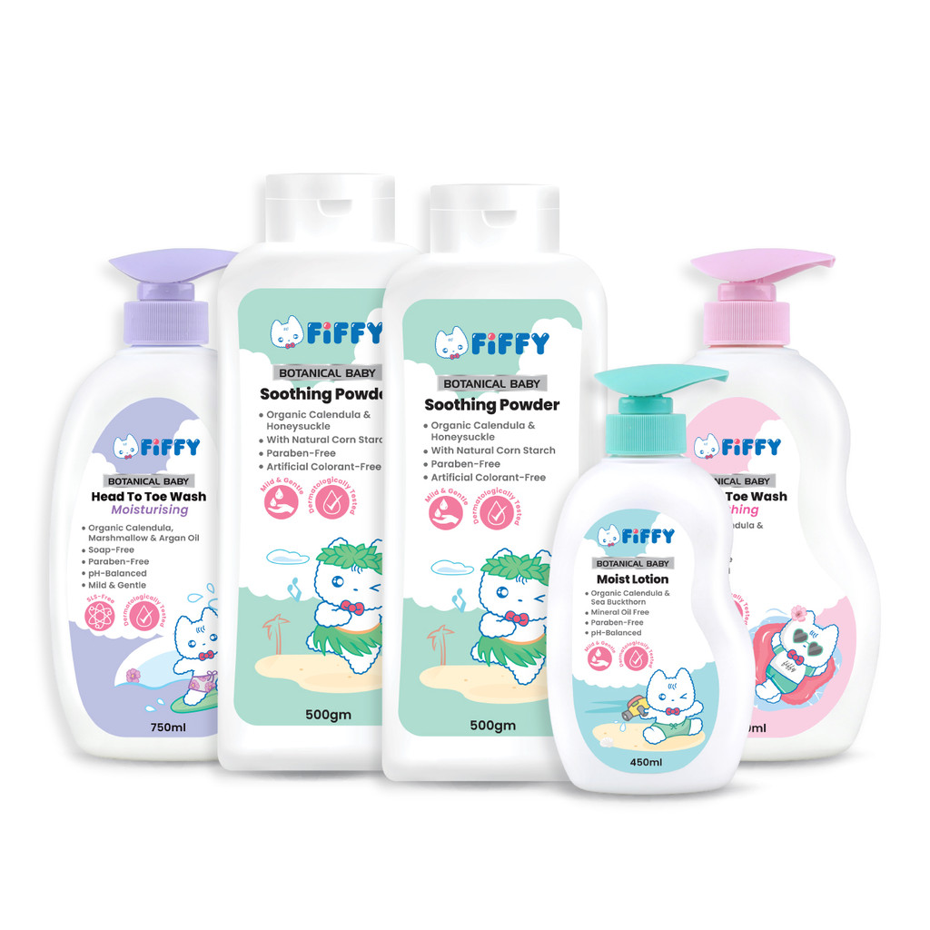 FIFFY BOTANICAL BABY BATH ALL IN 1 COMBO SET -FO23001 | Shopee Malaysia