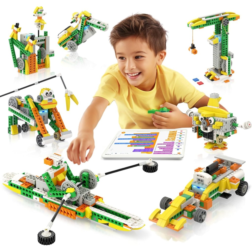 Apitor Robot Q Robot Building Kit, 20-in-1 Programmable APP RC Robot/Car Robotics Coding Kit ...