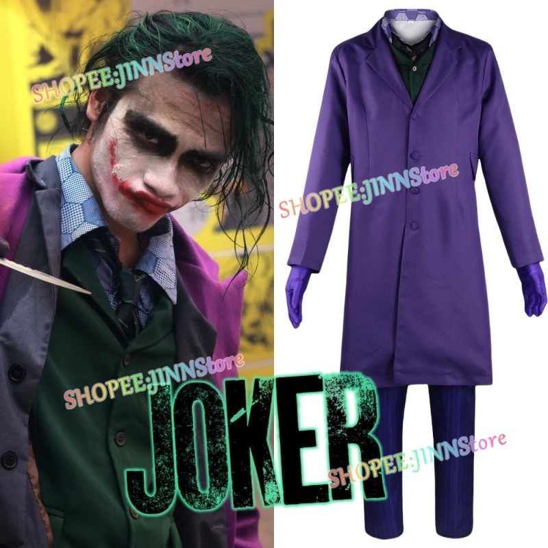 -JINN-THE JOKER Cosplay Costume THE DARK KNIGHT JOKER Cos Uniforms Suit ...