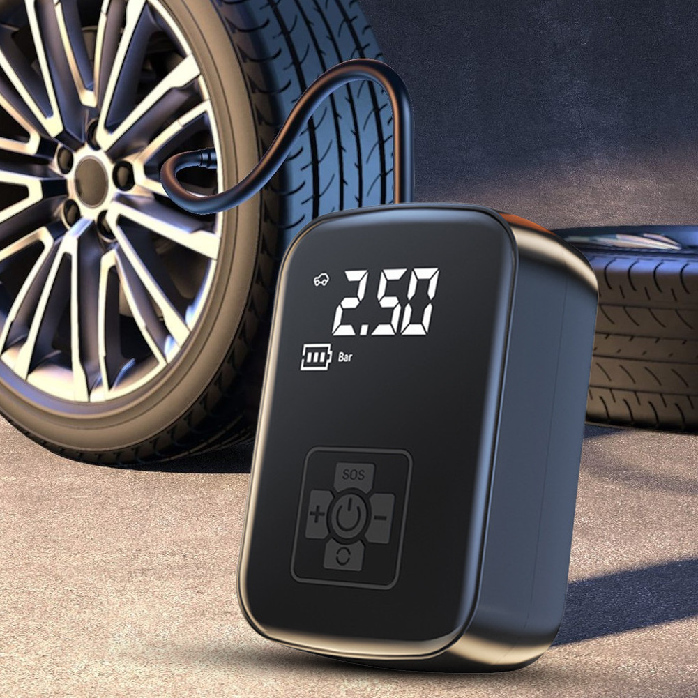 Inflator Portable Air Compressor 150 PSI 3600mAh Battery Digital Tire ...