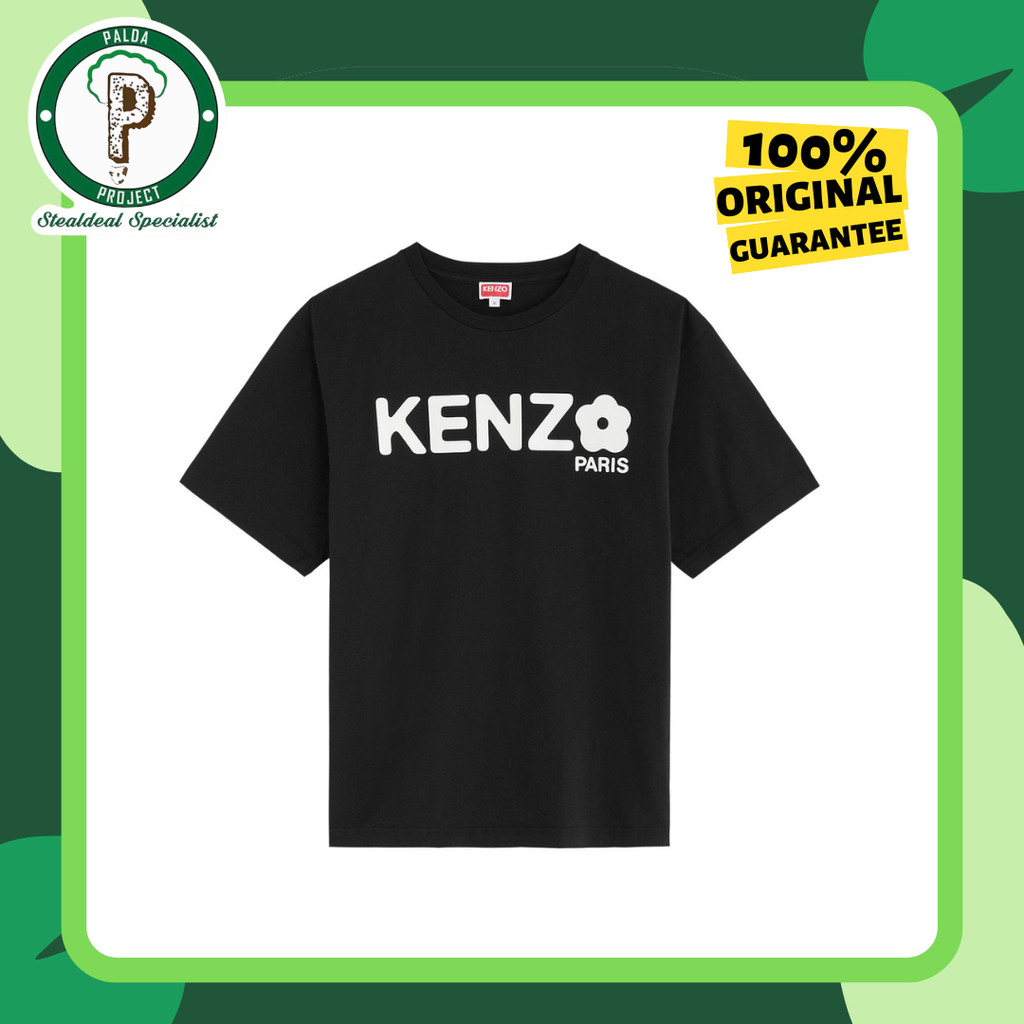 Kenzo Paris Boke Flower Logo Black Tee 100% Original Guarantee | Shopee Malaysia