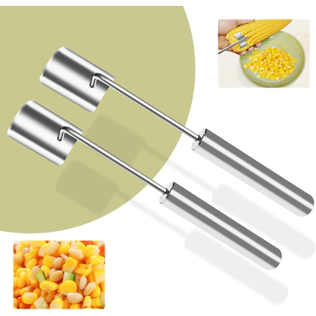 Corn Peeler,New Long Handle Stainless Steel Corn Stripper Tool, Corn on ...