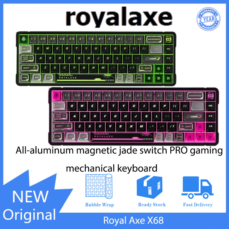 Royal Axe X68 All-aluminum magnetic jade switch PRO gaming mechanical ...
