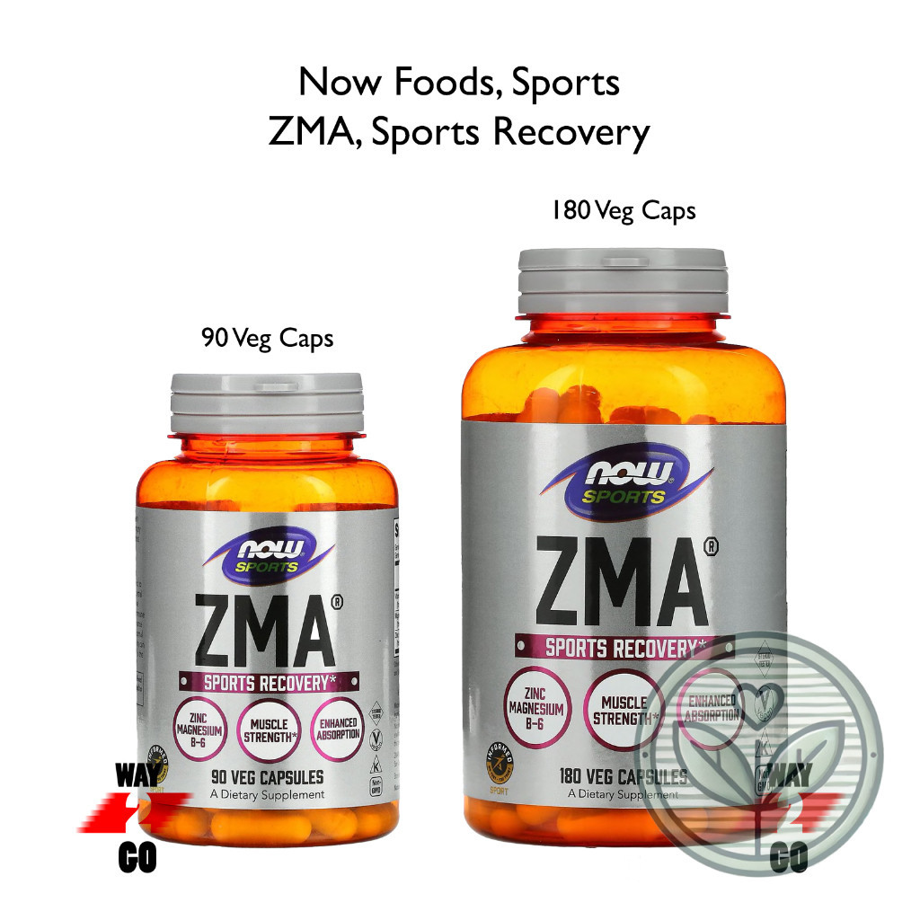 Ready Stock NOW Foods, Sports, ZMA, Sports Recovery, 90 / 180 Veg ...