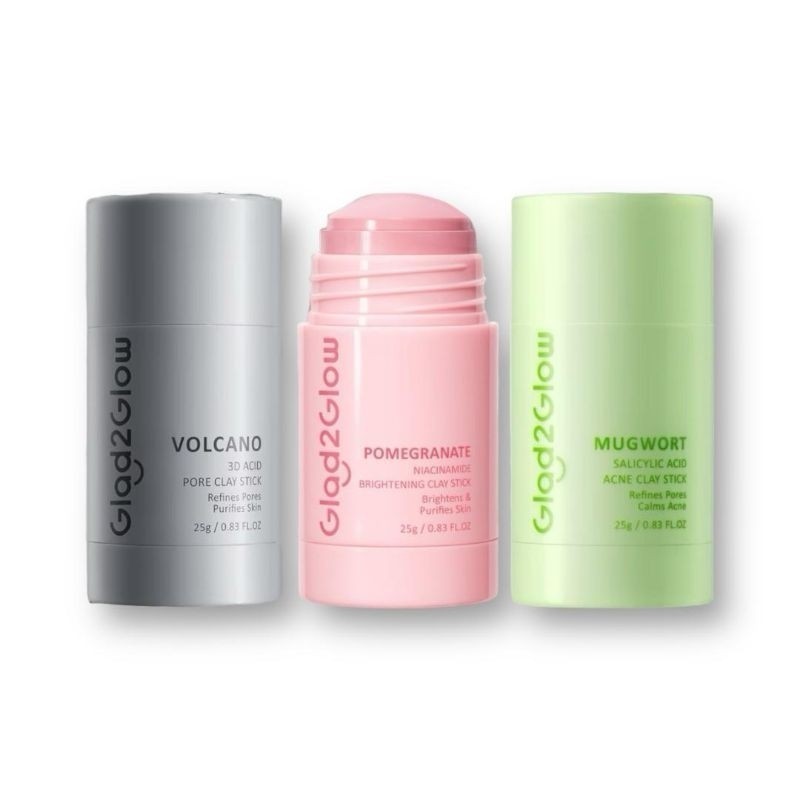 Glad2Glow G2g Clay Mask Series Mugwort Volcano Pomegranate 25g | Shopee ...