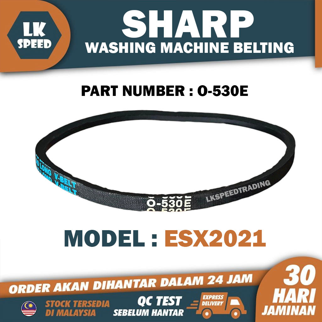 O-530E ESX2021 SHARP WASHING MACHINE GEARBOX BELTING / BELT | Shopee ...