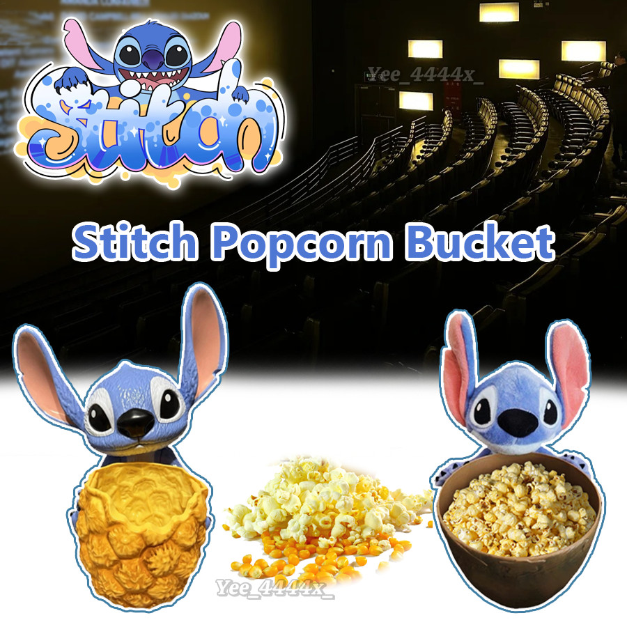 2025 Stitch Popcorn Bucket Movie Night Snack Container Lovely Stitch ...