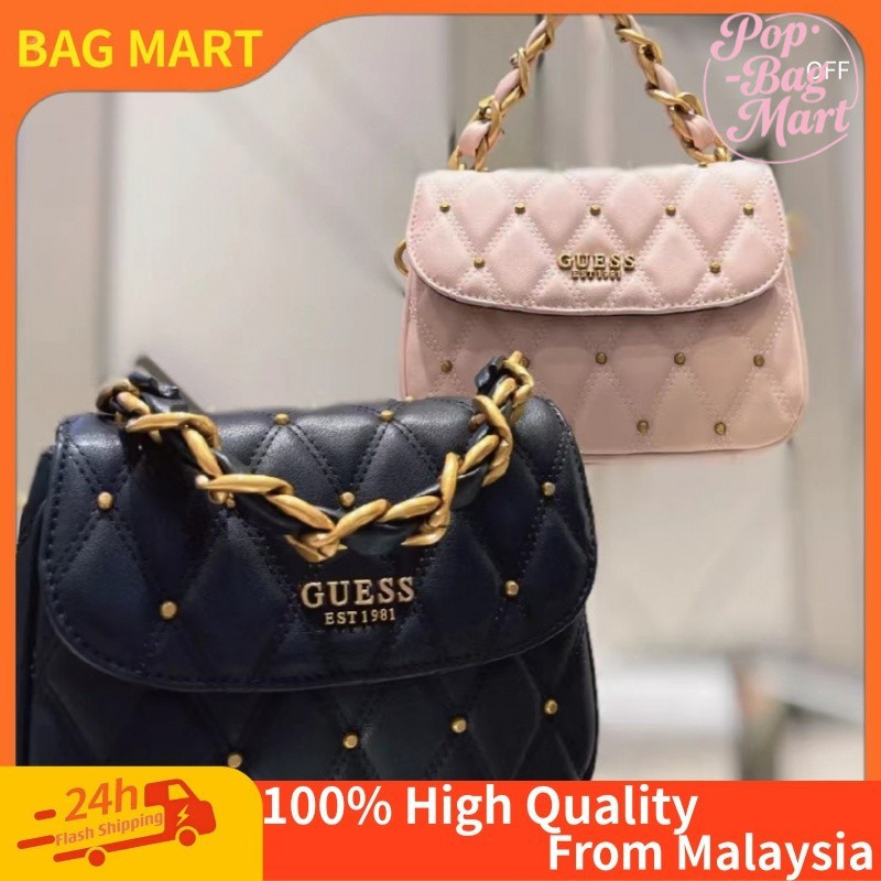 Gue's new rhombus rivet chain crossbody bag | Shopee Malaysia