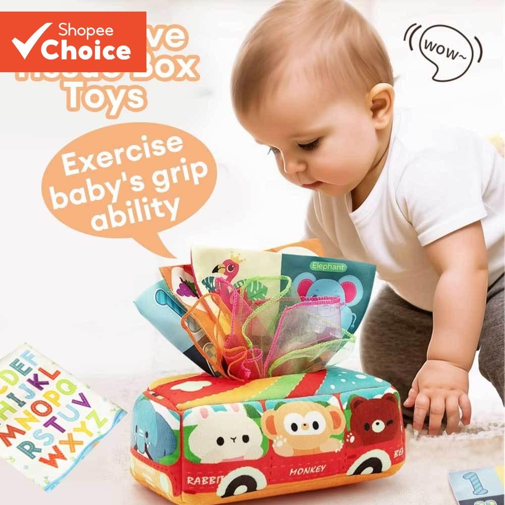 Interactive Tissue Box Toys with Soft Sounds & Engaging Textures ...