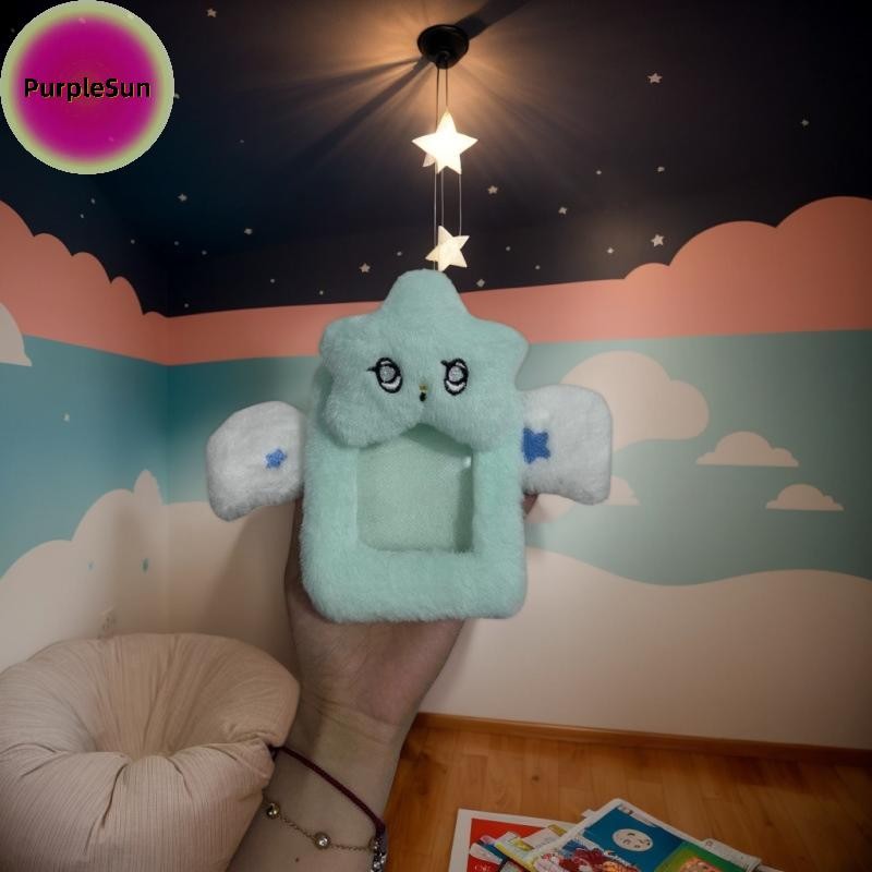 PurpleSun Cartoon Cute NCT Wicku Stars Plush Photocard Case Bag Pendant ...