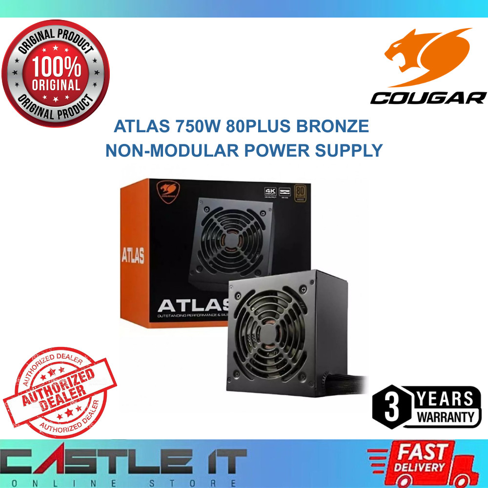 Cougar Atlas 750W 80PLUS Bronze Non-Modular Power Supply (CGR BA-750 ...