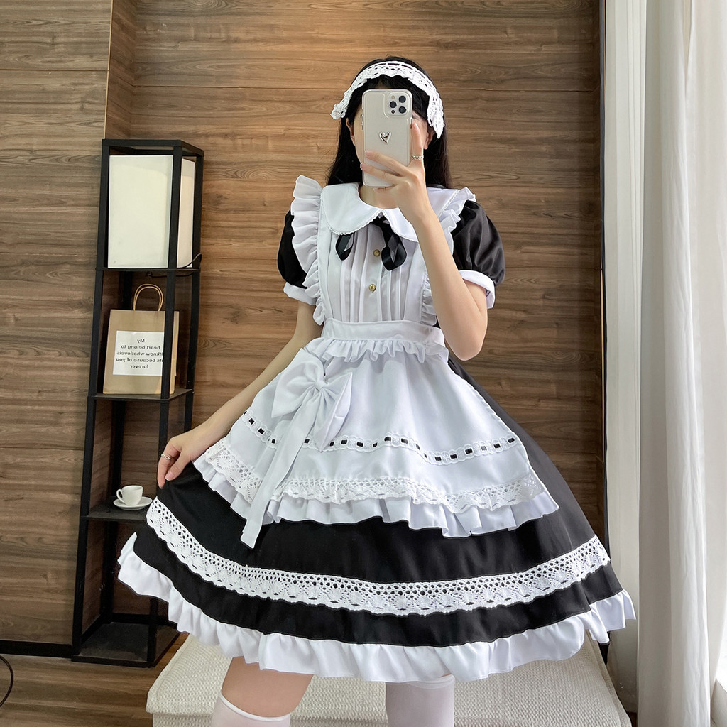 Traditional Maid Long Skirt Long Sleeve Maid Dress Pseudo-Mother ...