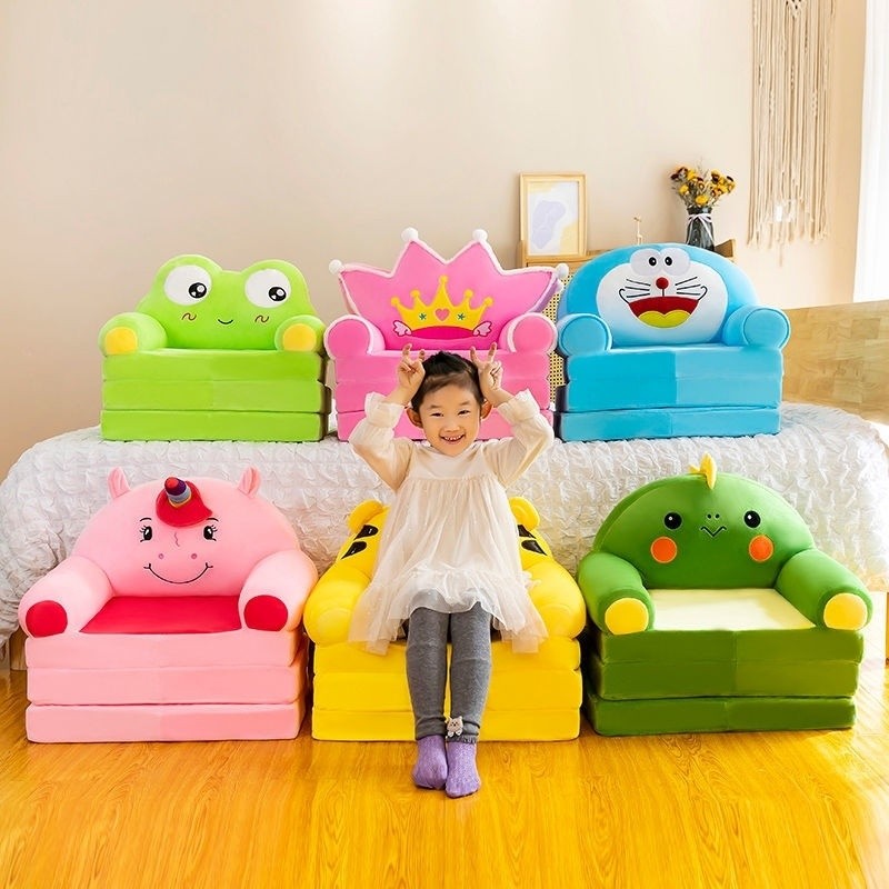 Children Sofa Pikachu Folding Lazy Sofa Chair Kindergarten Nap Handy ...