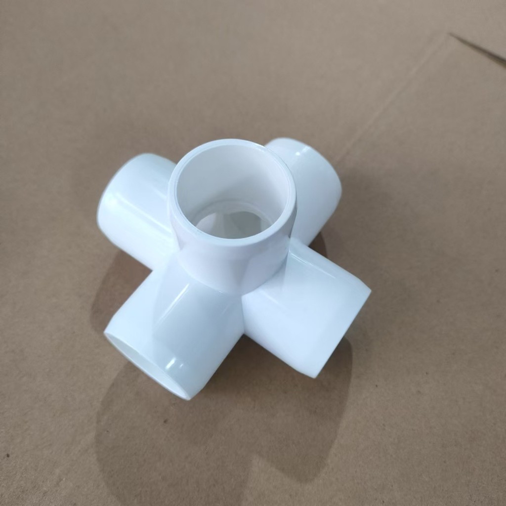 Three-Dimensional Plastic Right-Angle DIY Shelf UPVC Five-Way ASTM Pipe ...