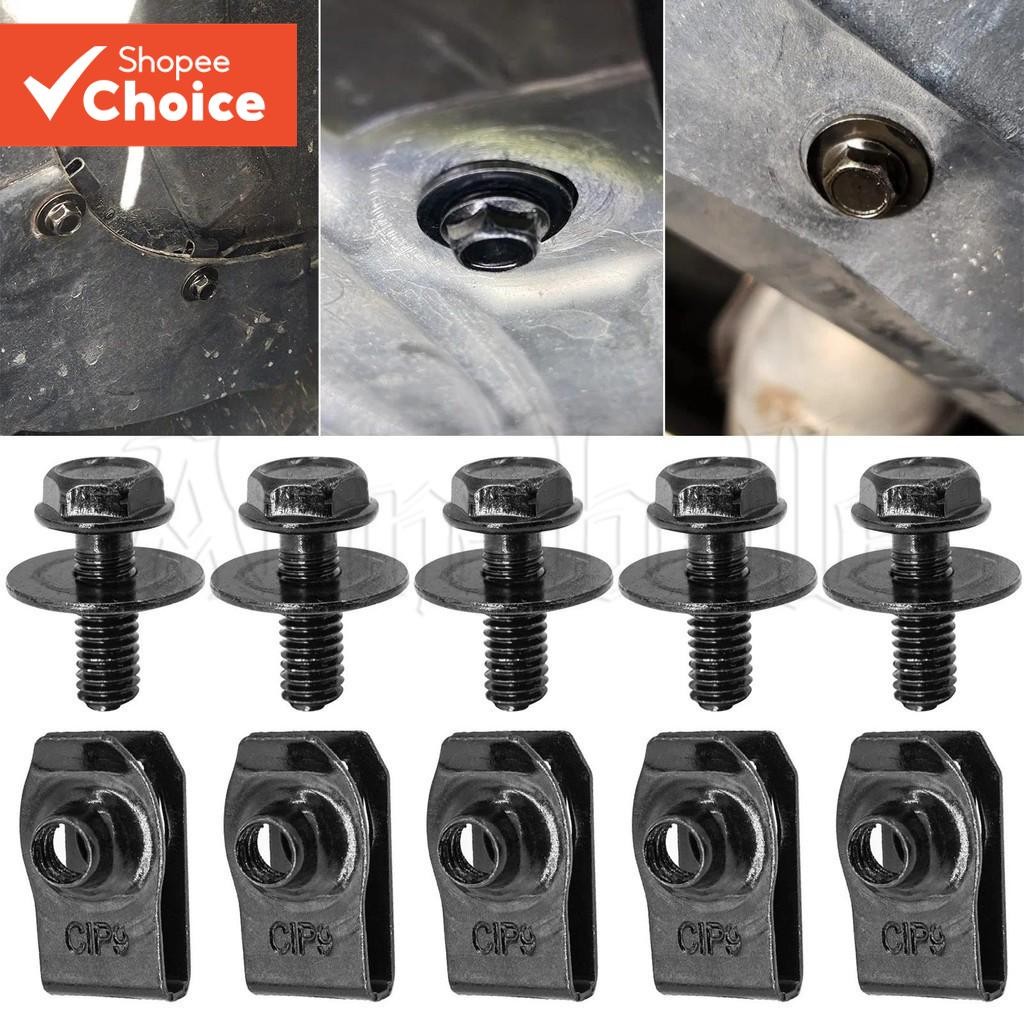 10Pcs Fender Retainer - Bumper Fastener Clip - Car Body Bolts - U-nut ...
