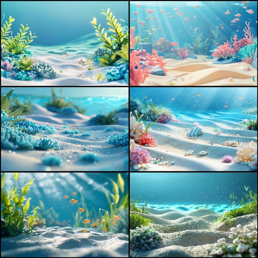 Fish Tank Background Paper Background Painting HD Waterproof 3D Fish ...