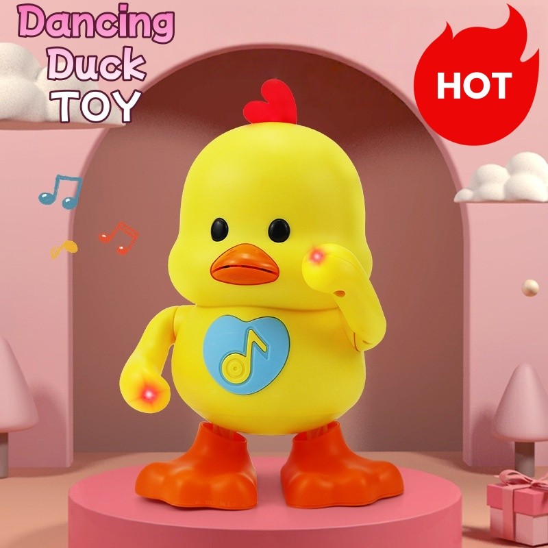Dancing Duck Toy with Light and Music Walking Interactive Preschool ...