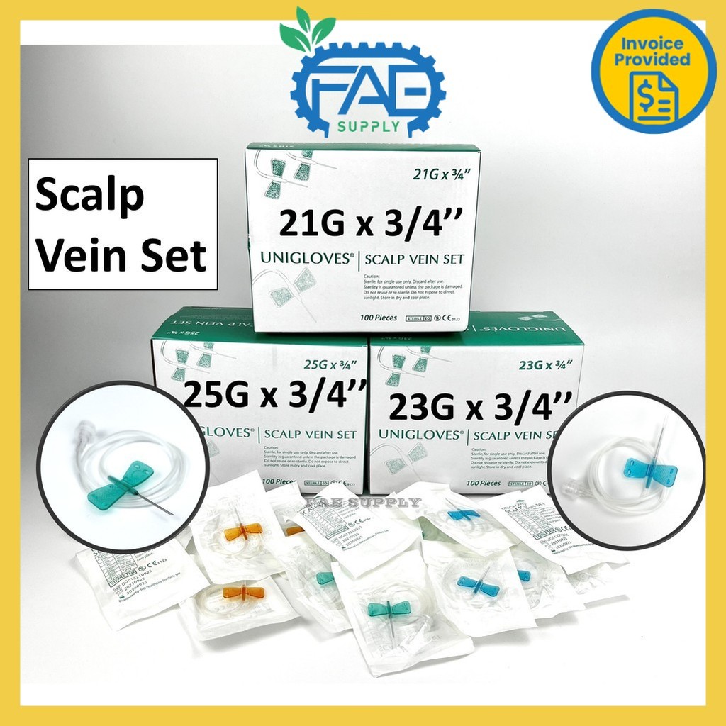 Butterfly Needle Scalp Vein Set 21G 23G 25G 27G 100pcs/box Winged ...