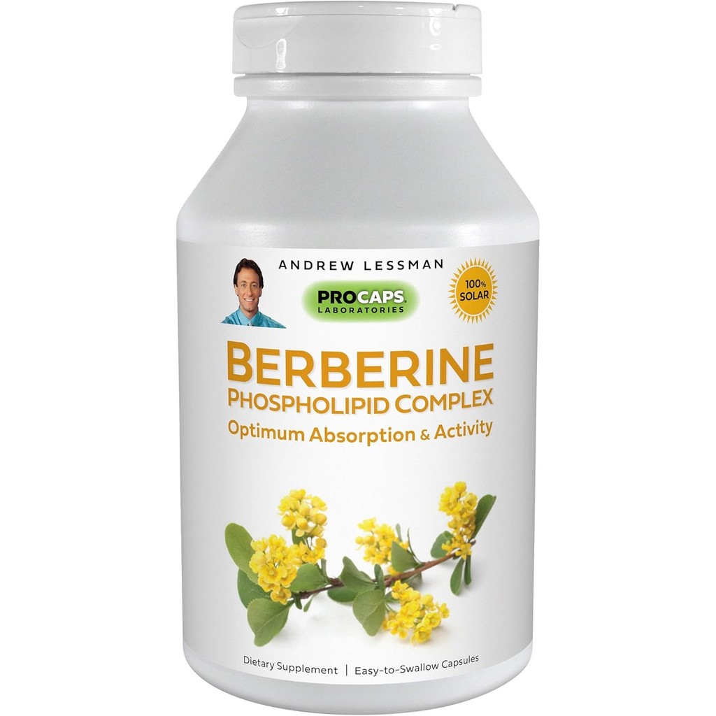 ANDREW LESSMAN Berberine Phospholipid Complex 120 Capsules - Barberry ...