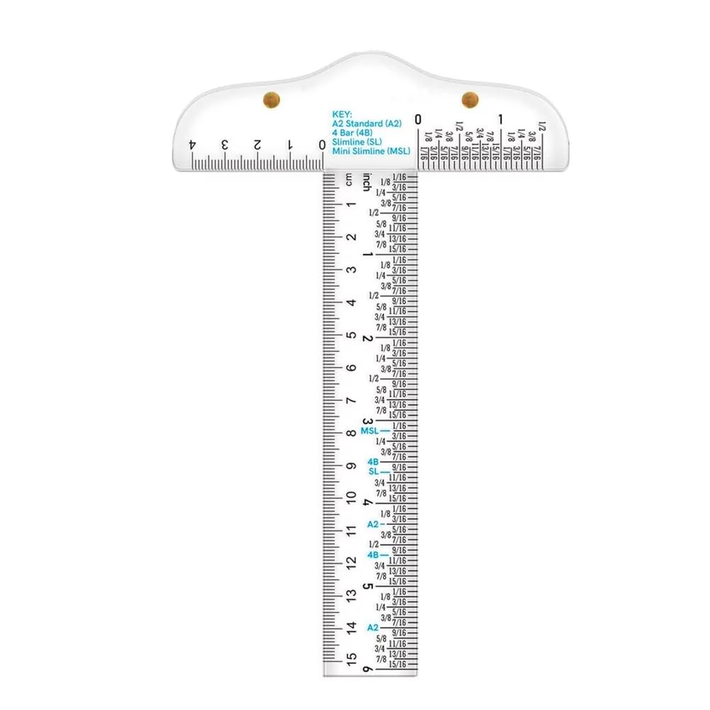 Transparent Transparent Acrylic T-Shaped Square Ruler, Grass-Ups T ...