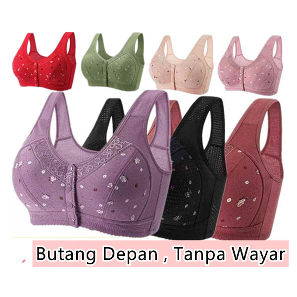 Mago *38-50BC* Wireless Bra Butang Depan Bra Wanita Bra Plus Size Full ...