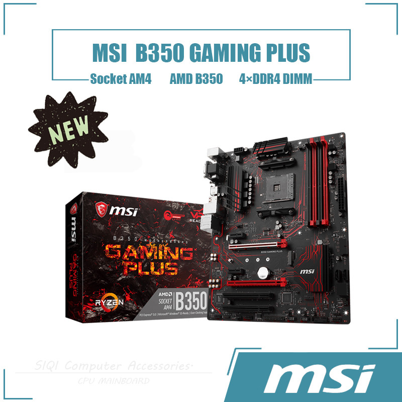 [NEW] MSI B350 GAMING PLUS Motherboard 4×DDR4 DIMM AMD B350 Socket AM4 ...