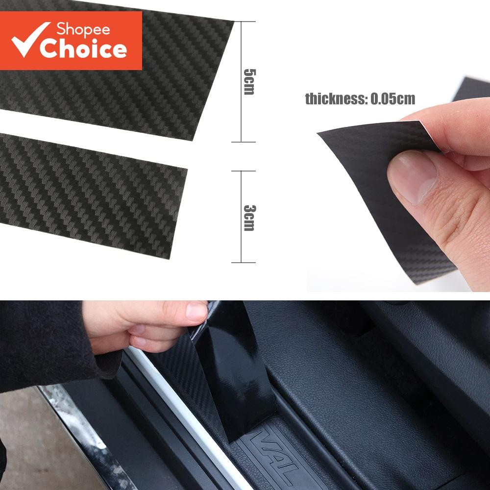 1 Roll Carbon Fiber Car Door Edge & Sill Guard Film, Anti-Scratch ...