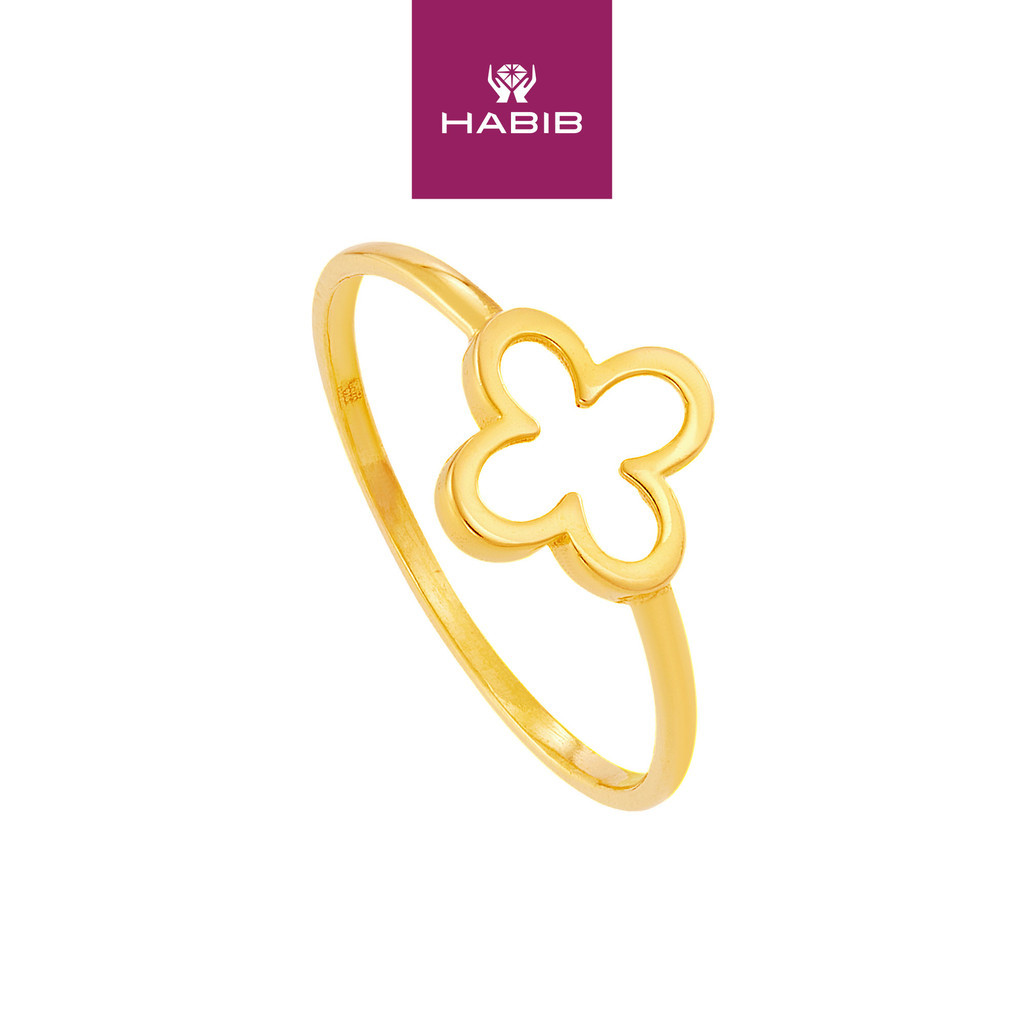 HABIB Oro Italia 916 Yellow Gold Ring GR57981224 (22K Gold) | Shopee ...