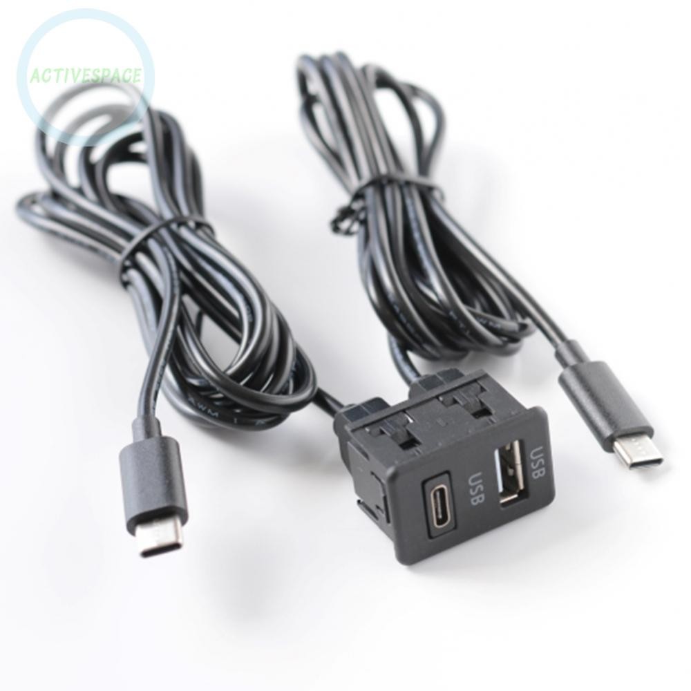 Automotive Dashboard USB & Type C Port Panel Interface Extension Cable ...
