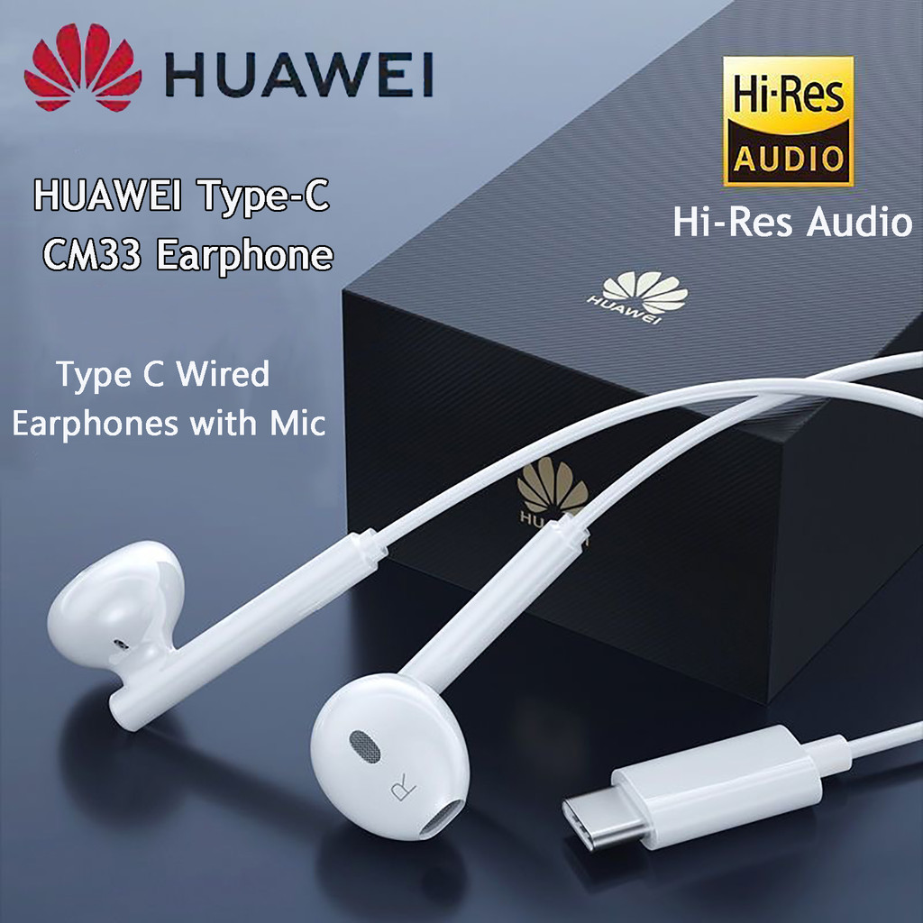 HUAWEI CM33 Earphones USB Type-C with Mic Volume Control for Mate 10 10 Pro P20 P20 Pro ...